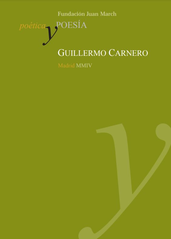 POÉTICA - Guillermo Carnero - Web oficial